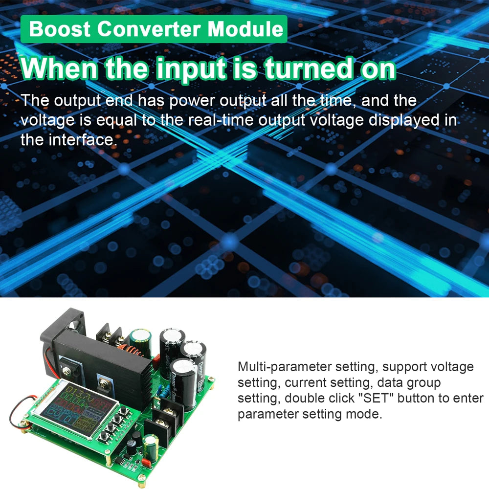 Convertisseur de Boost 900W 15A Module de Courant Constant Tension Constante DC9-60V Entrée DC10 ...