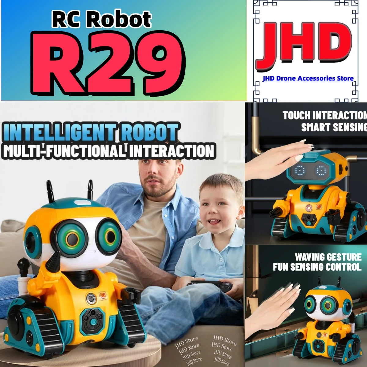 JHD For 2025 New JJRC R29 Smart Robot R29 RC Robot Singing Dance ...