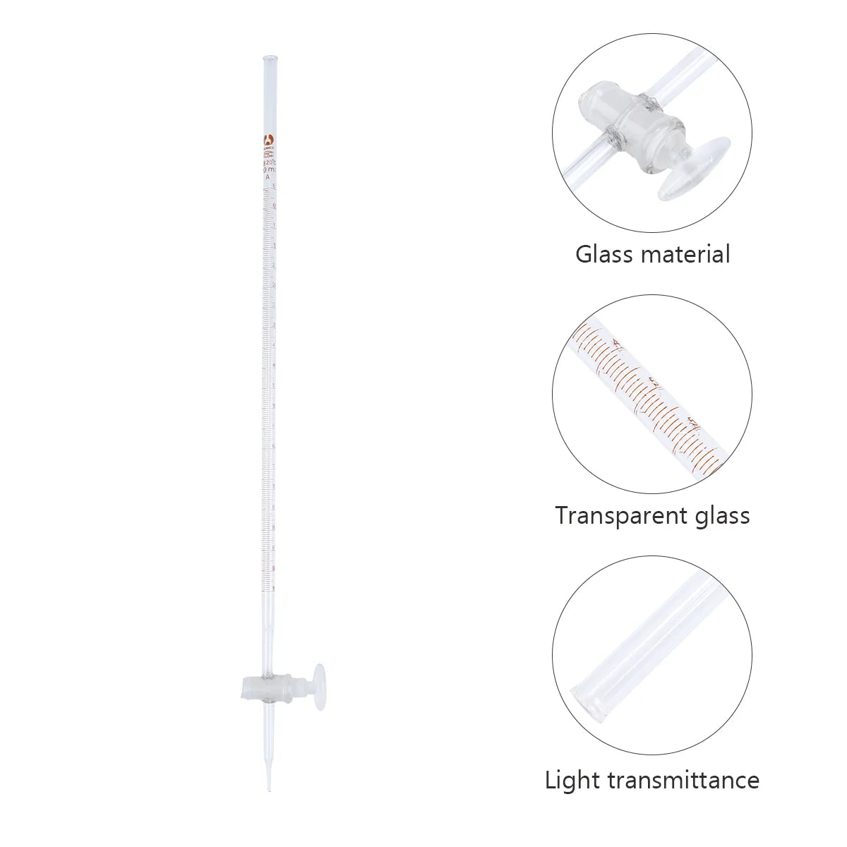 10ml Acid Titration Tube Chemical Laboratory Tool Glass Instrument ...